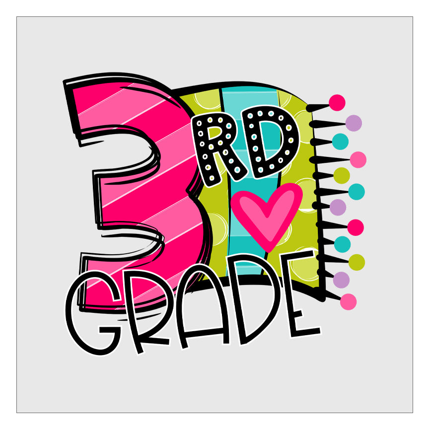 3rd Grade - First Day Of School - Banner Design DTF Transfer – Flawless ...